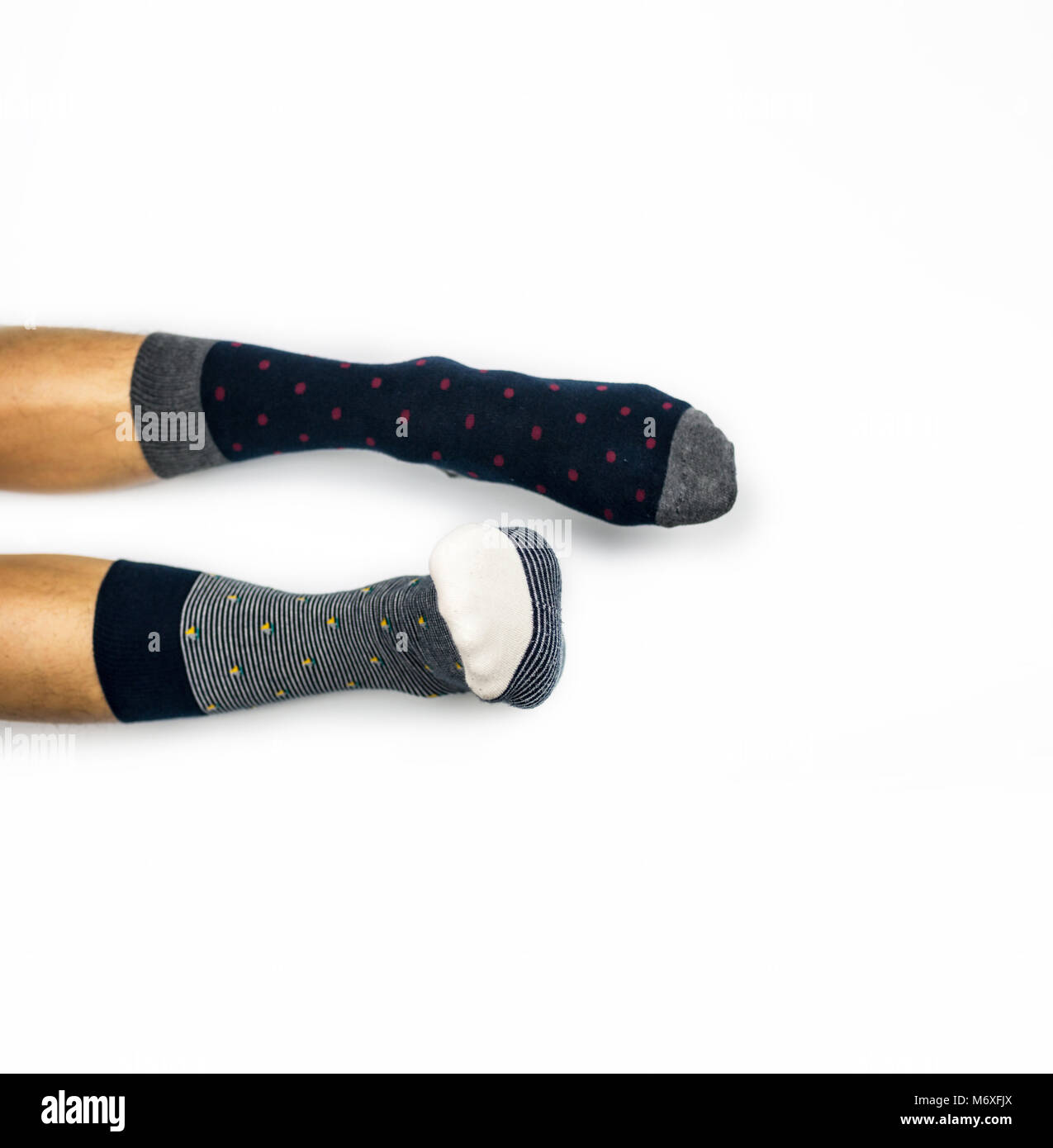 White socks and feet up Cut Out Stock Images & Pictures - Alamy