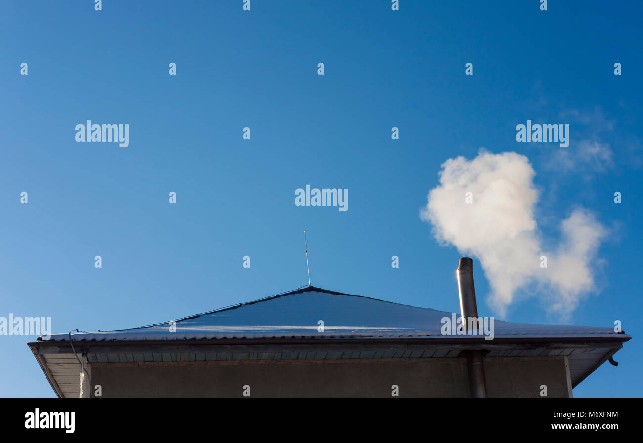 Smoke Coming Out Of Roof Structure High Resolution Stock Photography ...