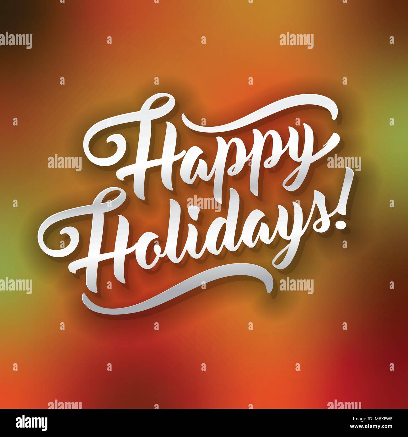 Happy Holidays. Holiday greeting beautiful lettering text vector ...