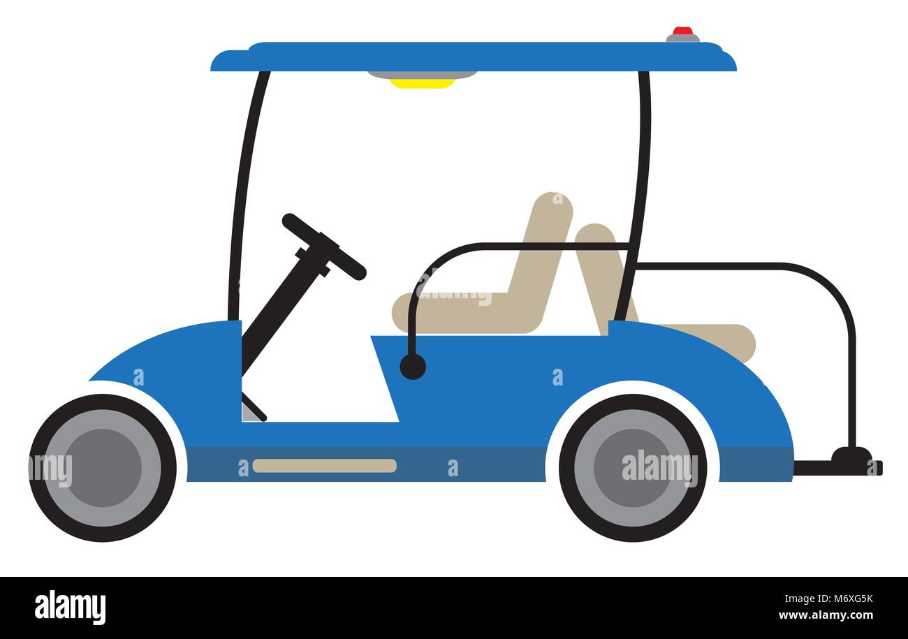 Side View of Golf cart Vector and illustration Stock Vector Image & Art ...