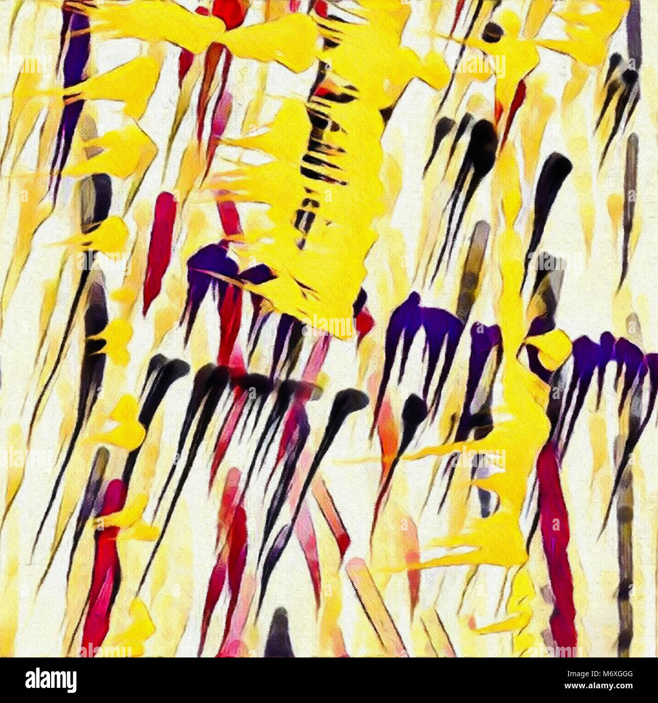 Abstract painting. Paint Drops and Brush strokes Stock Photo - Alamy