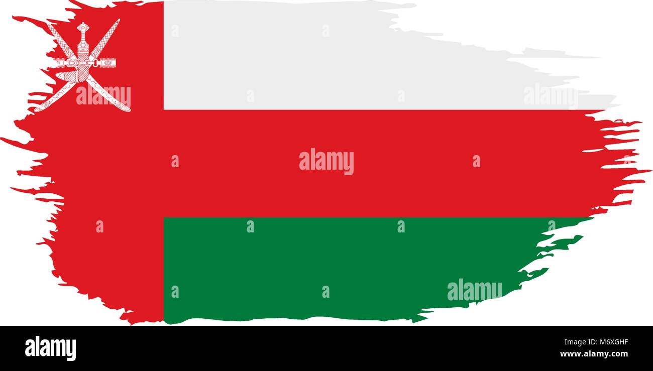 Oman brush flag Stock Vector Images - Alamy