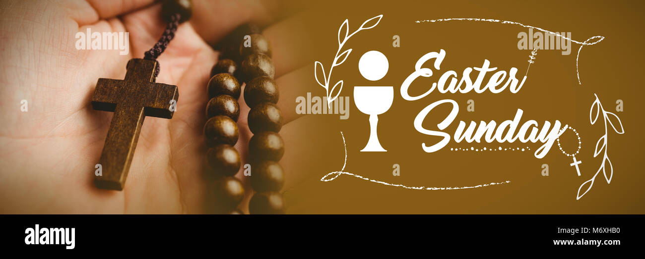 Composite image of easter message Stock Photo - Alamy