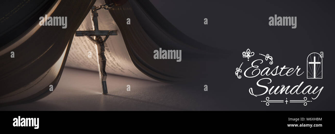 Composite image of easter message Stock Photo - Alamy