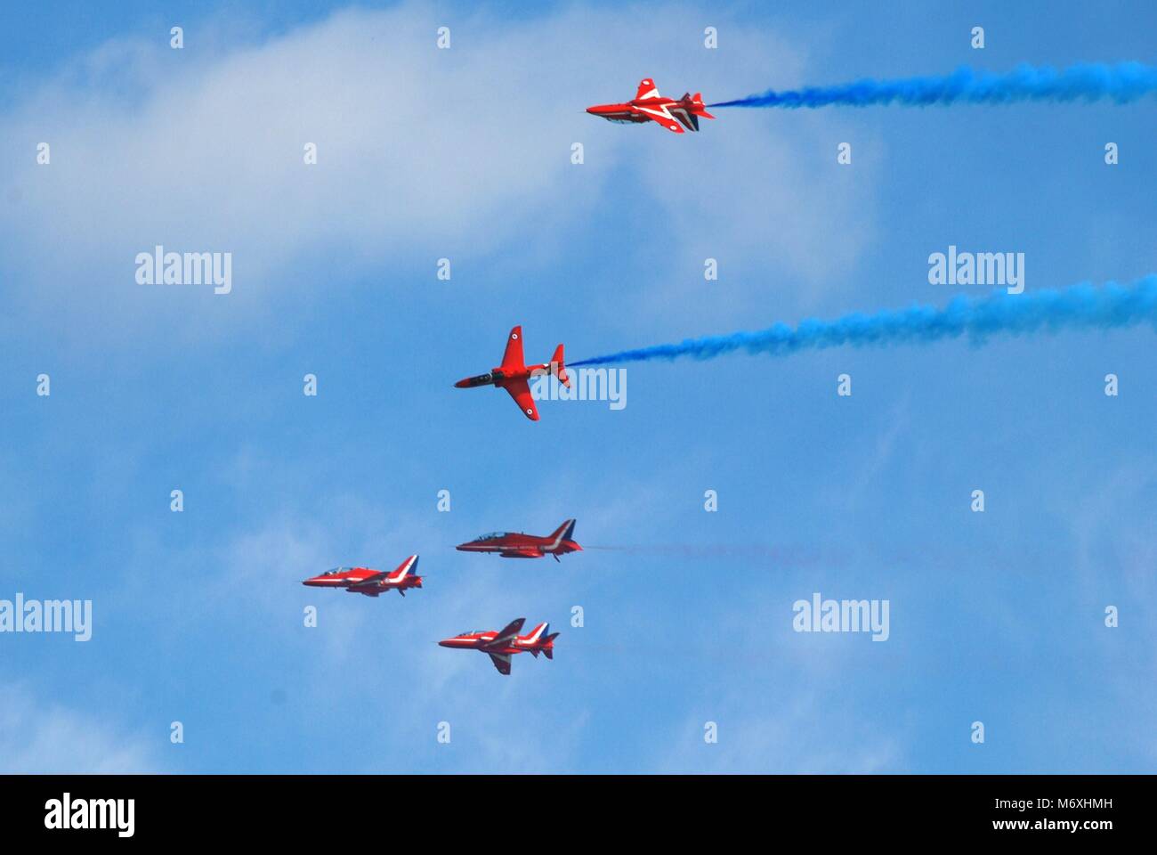 Royal Air Force aerobatic display team The Red Arrows perform at the ...