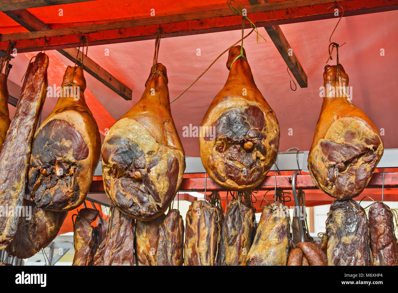 Dried smoked ham other hi-res stock photography and images - Alamy