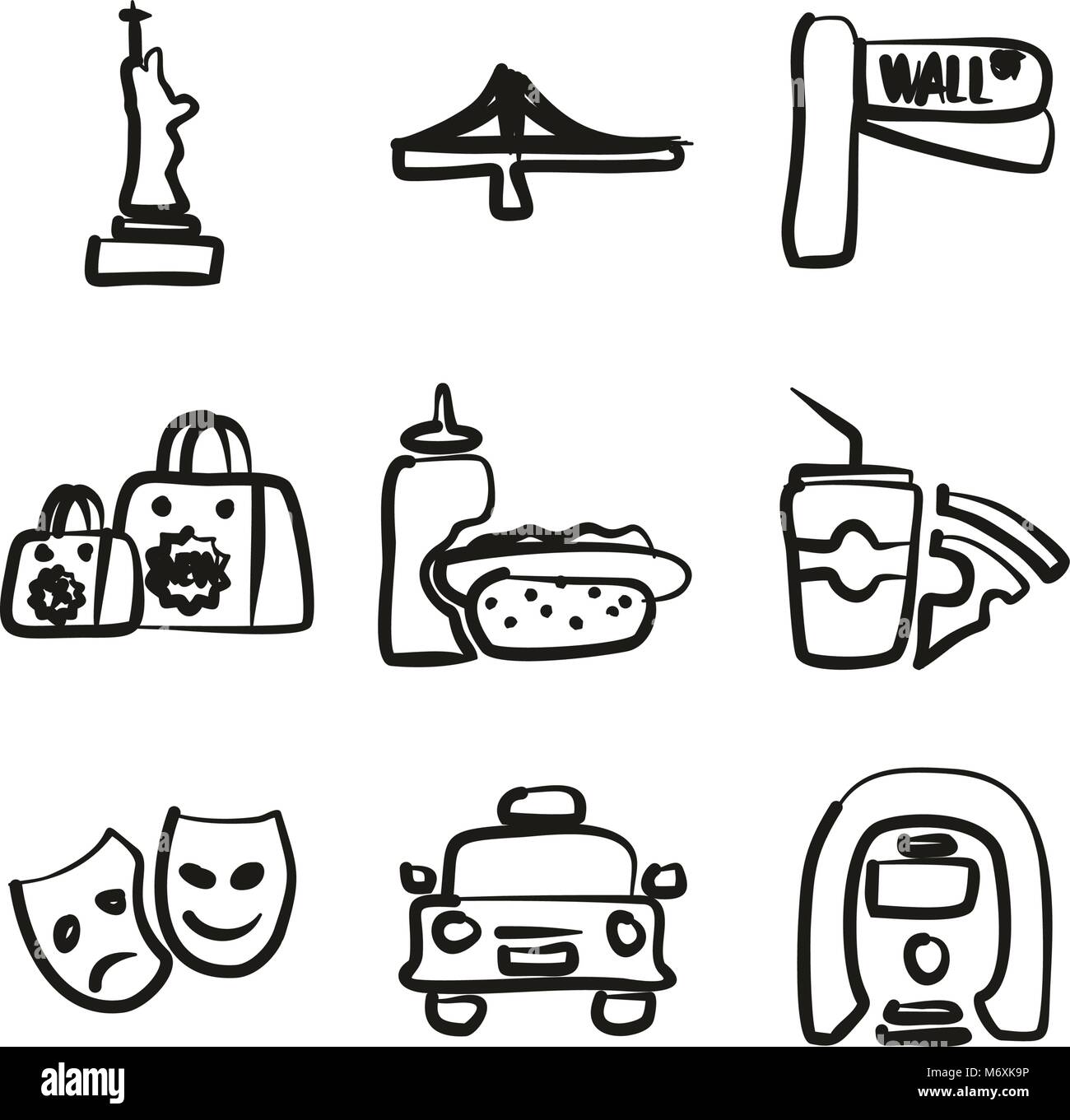 Broadway buildings Stock Vector Images - Alamy