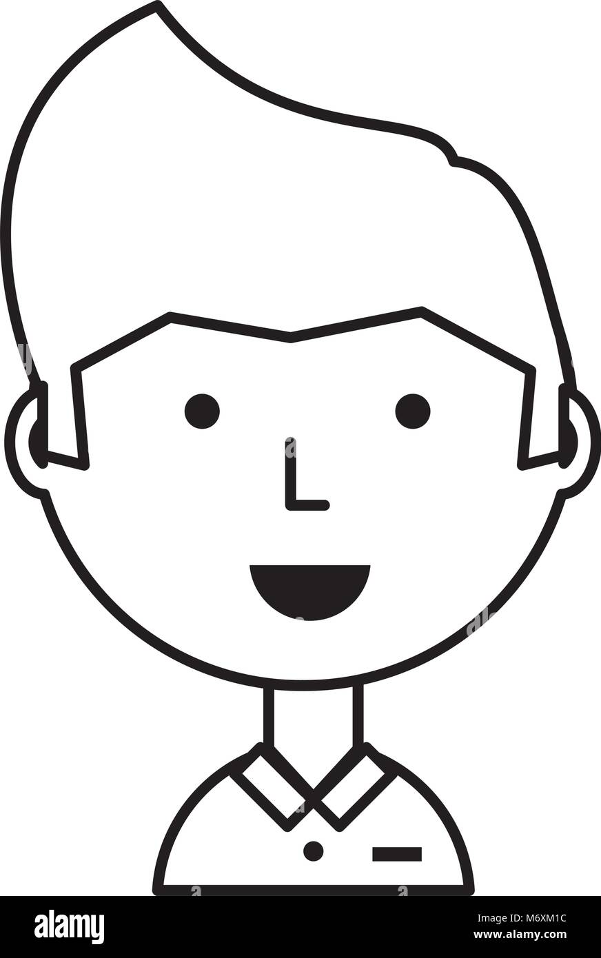 Cartoon man icon over white background, vector illustration Stock ...