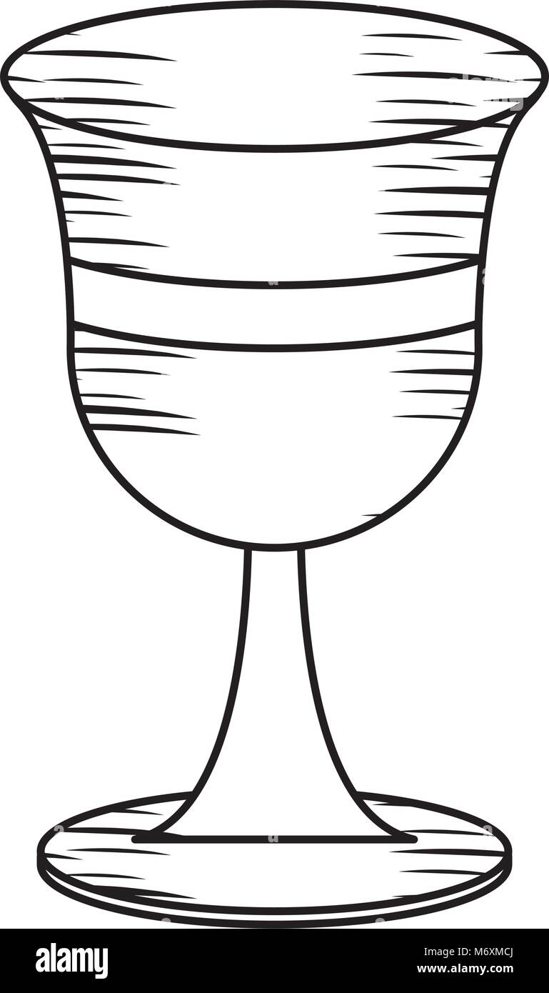 Sketch Of Holy Grail Icon Over White Background Vector Illutration