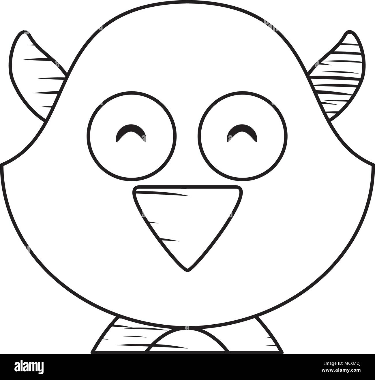 sketch of cute animal icon over white background, vector illustration ...