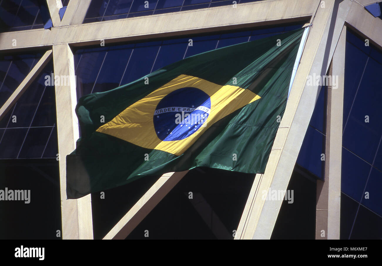 Mast, Brazilian flag, Brazil Stock Photo - Alamy