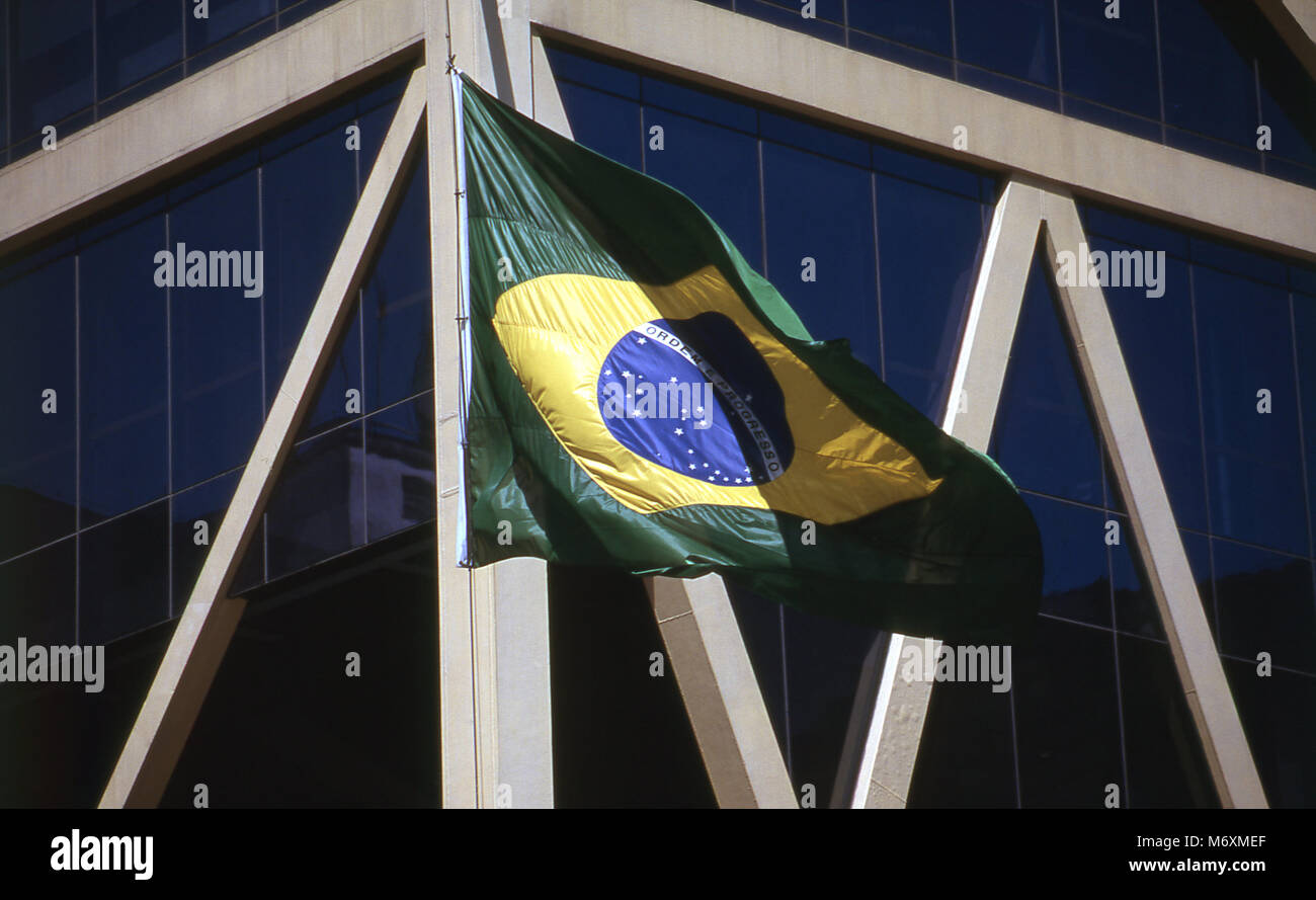 Mast, Brazilian flag, Brazil Stock Photo - Alamy