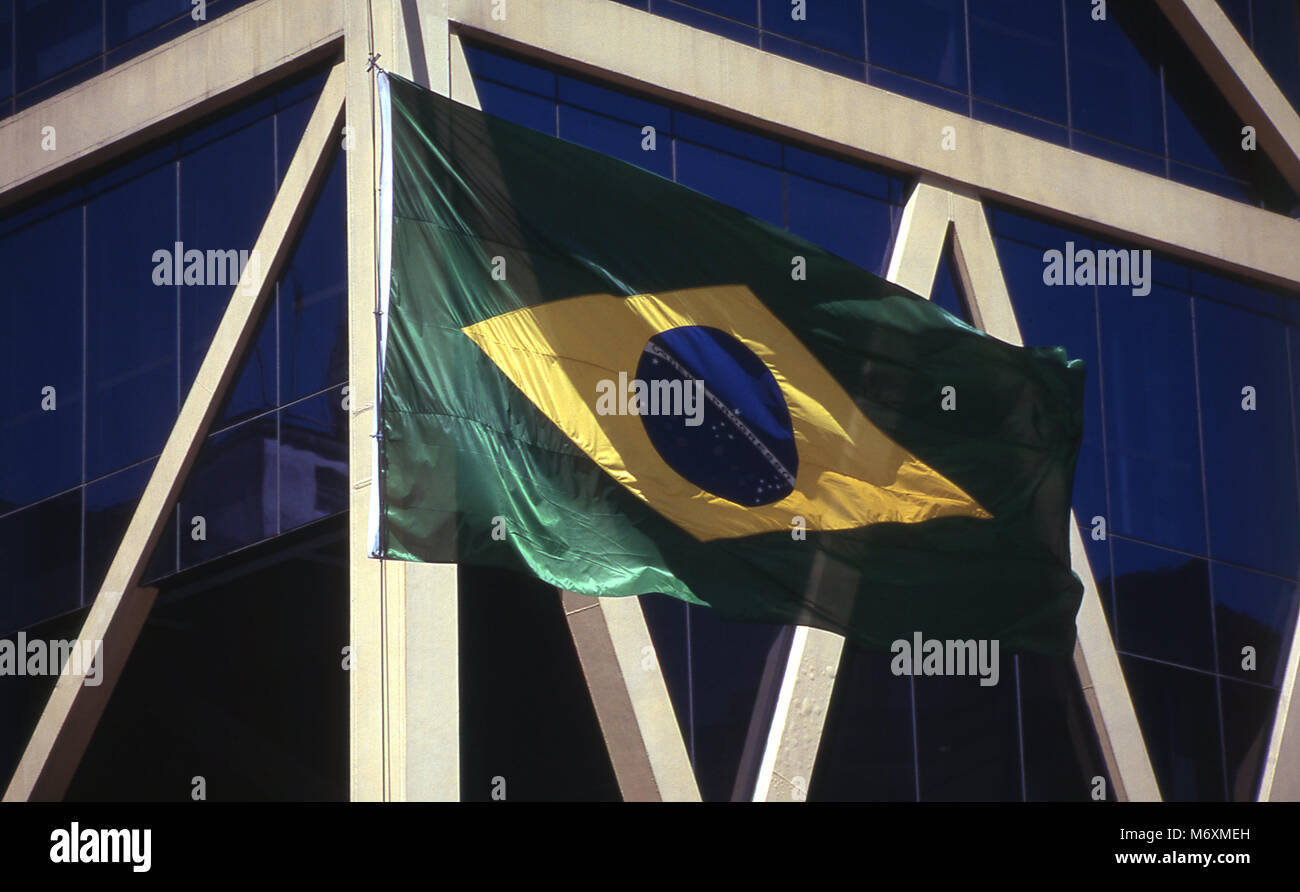 Mast, Brazilian flag, Brazil Stock Photo - Alamy