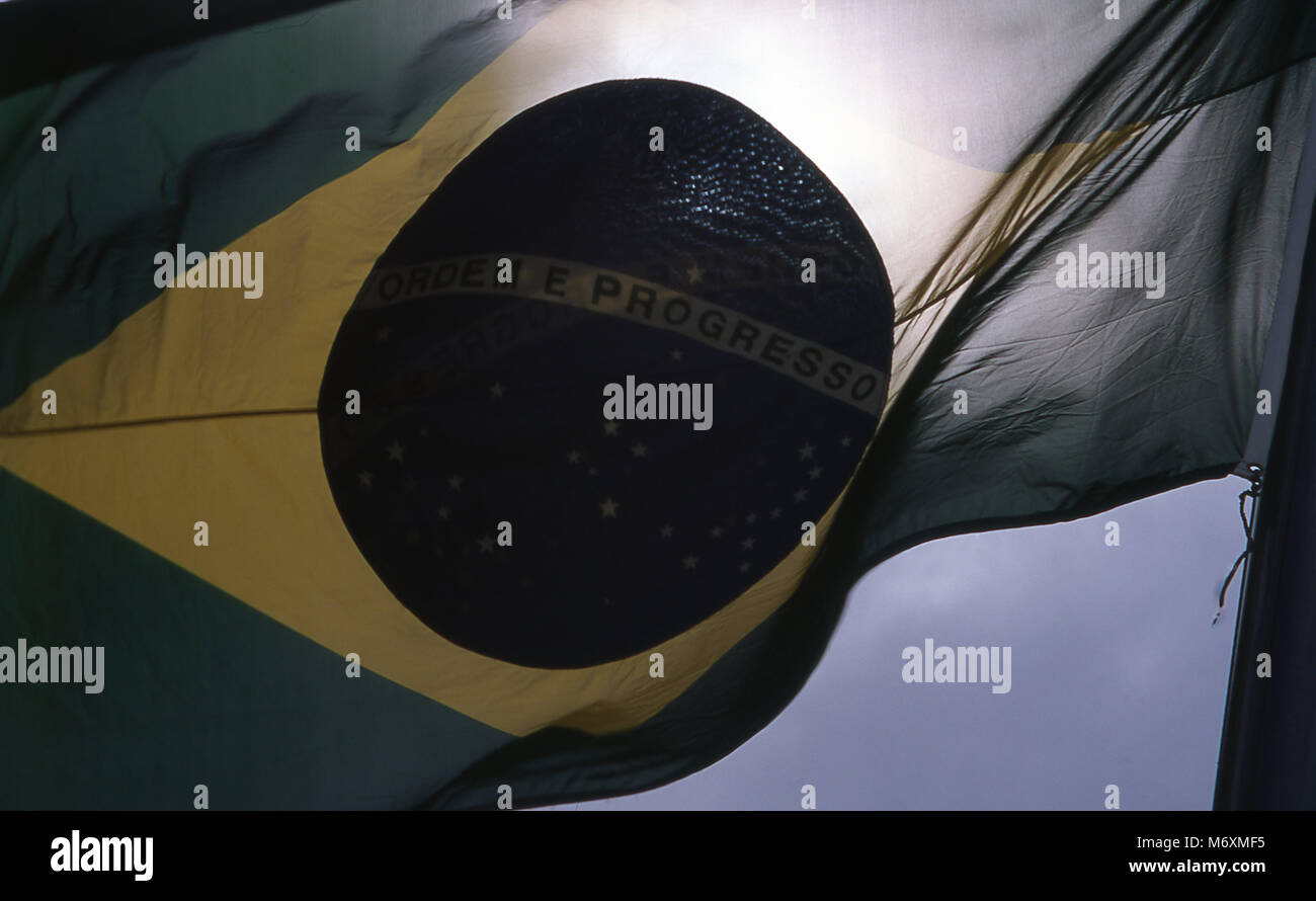 Mast, Brazilian flag, Brazil Stock Photo - Alamy