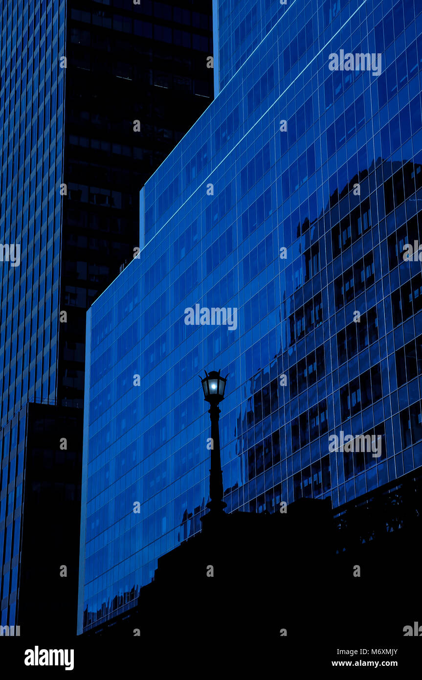 Skyscraper & Street Light Stock Photo - Alamy
