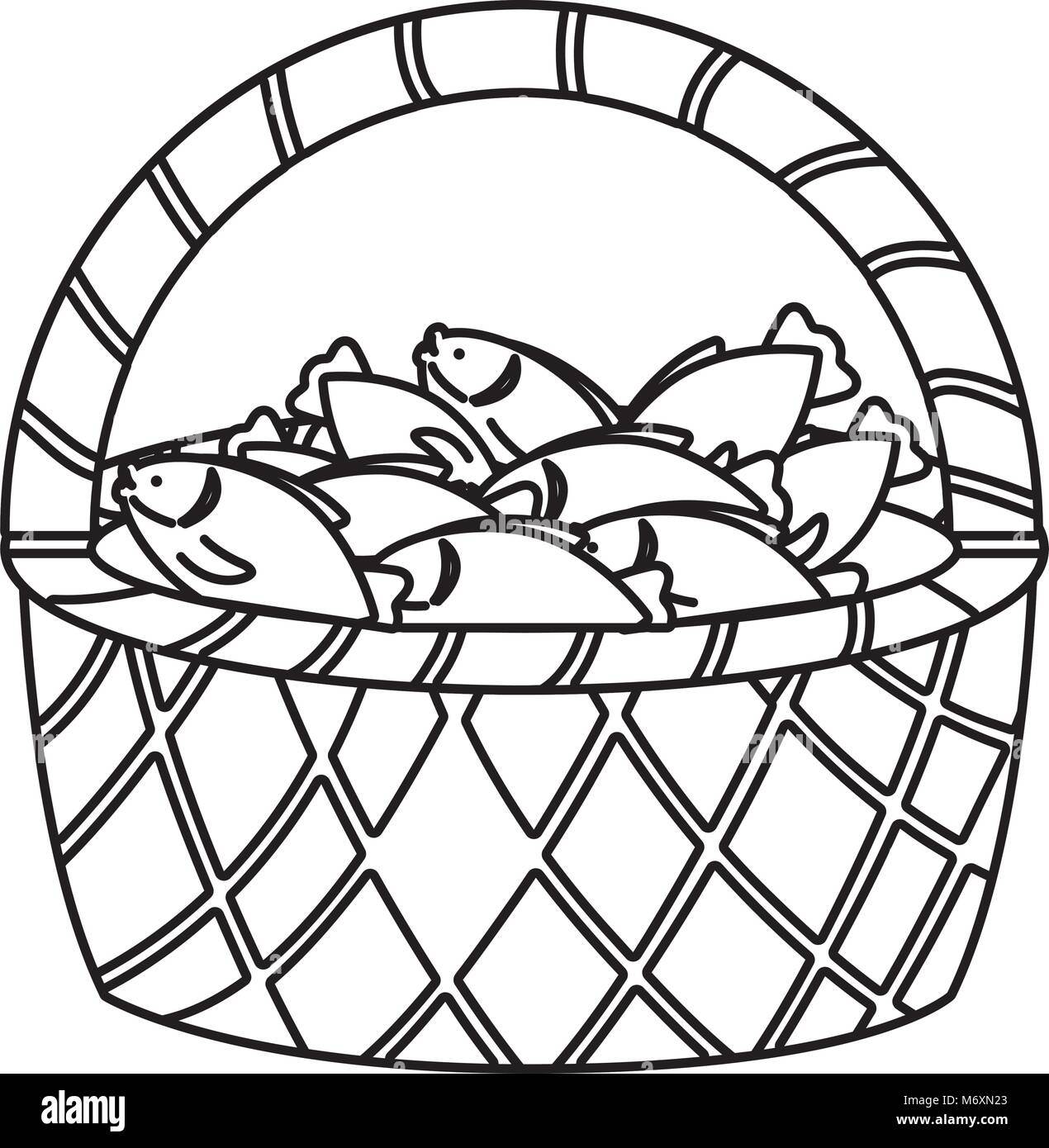 Fish grill basket Stock Vector Images - Alamy