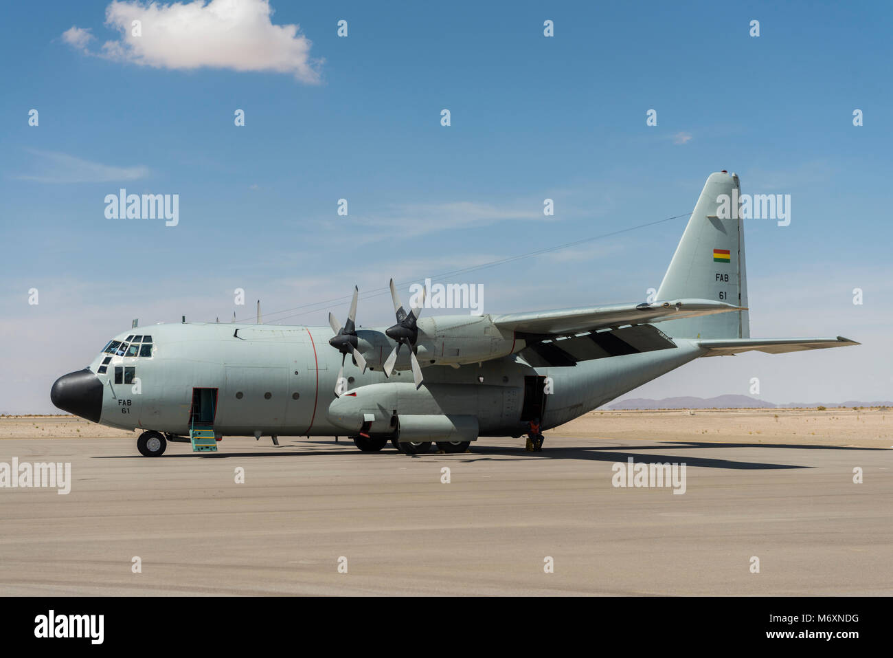 Lockheed hercules C-130 with matriculation FAB-61 at the airfield of ...