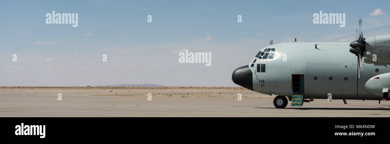 Nose of Lockheed hercules C-130 with matriculation FAB-61 at the ...