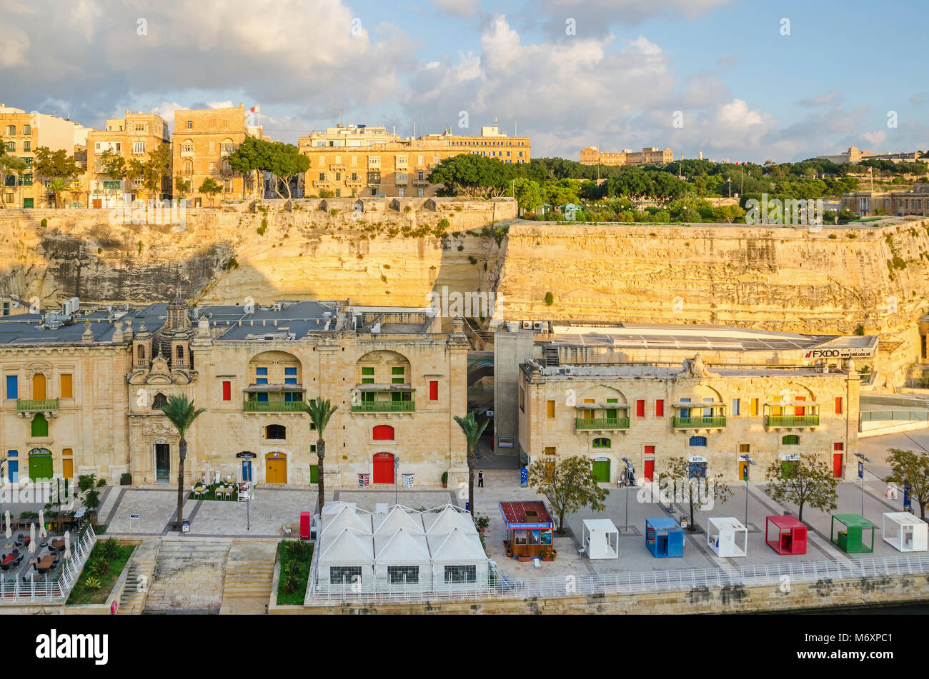 Valletta, Malta - November 8, 2015: Part of Valletta Waterfront, also ...