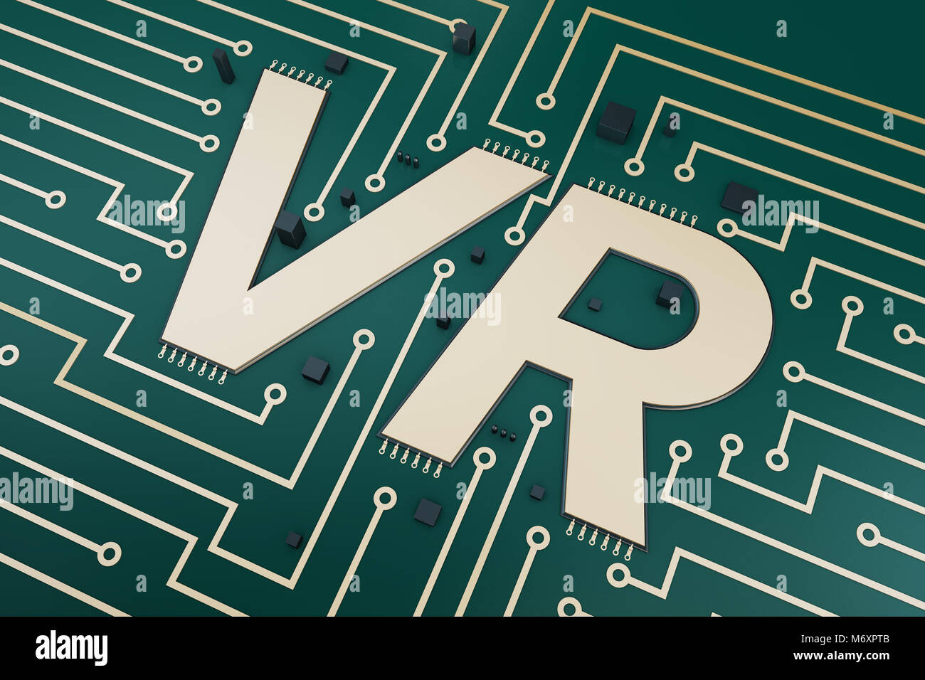 VR and circuit boards, technology finance Stock Photo - Alamy