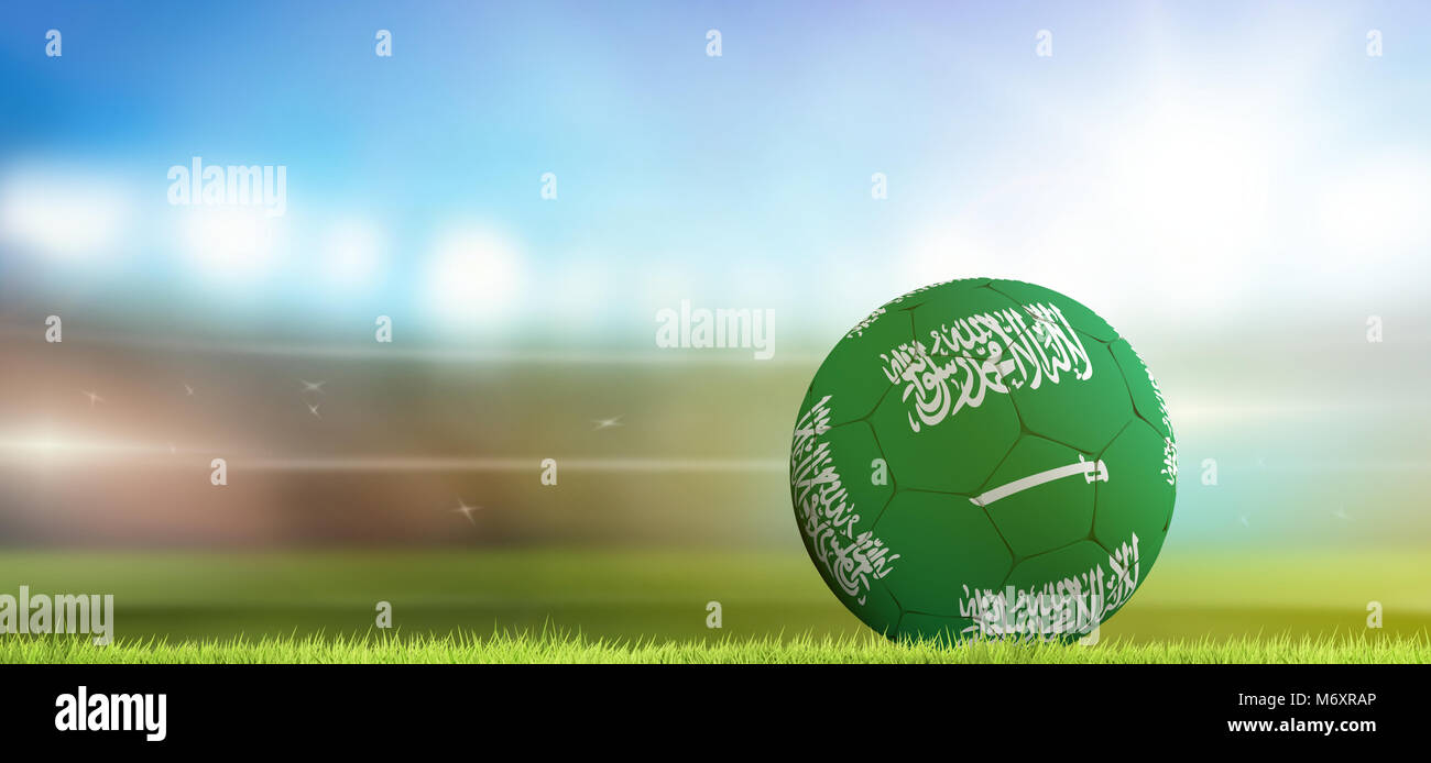 Saudi Arabia soccer football ball 3d rendering Stock Photo - Alamy
