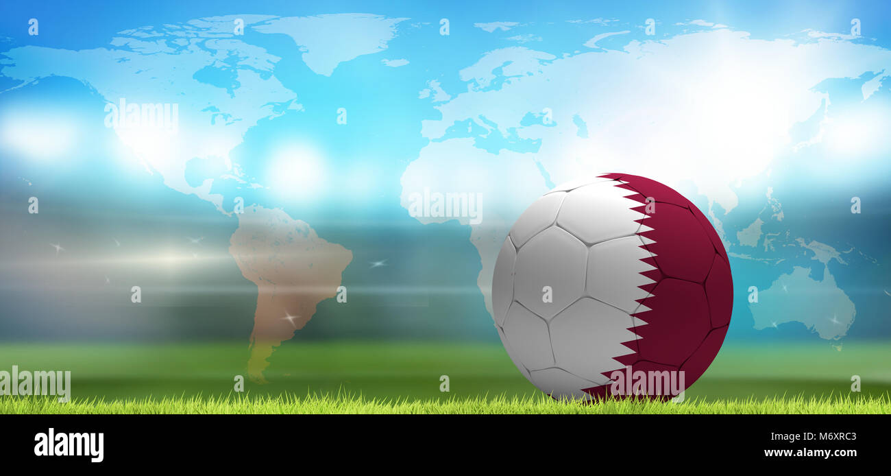 Qatar soccer football ball 3d rendering. Elements of this image ...