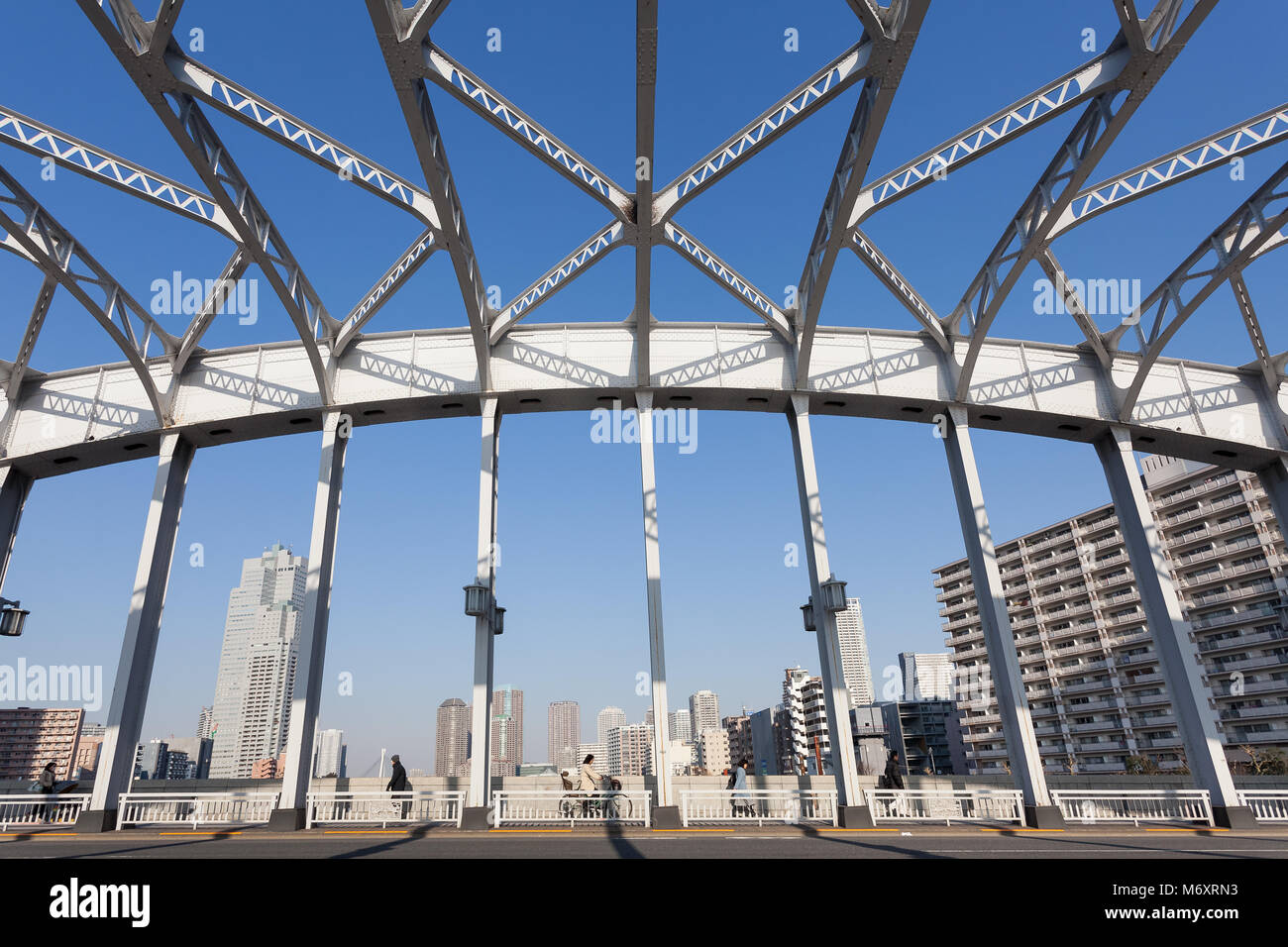 Kachidoki bridge bicycles hi-res stock photography and images - Alamy