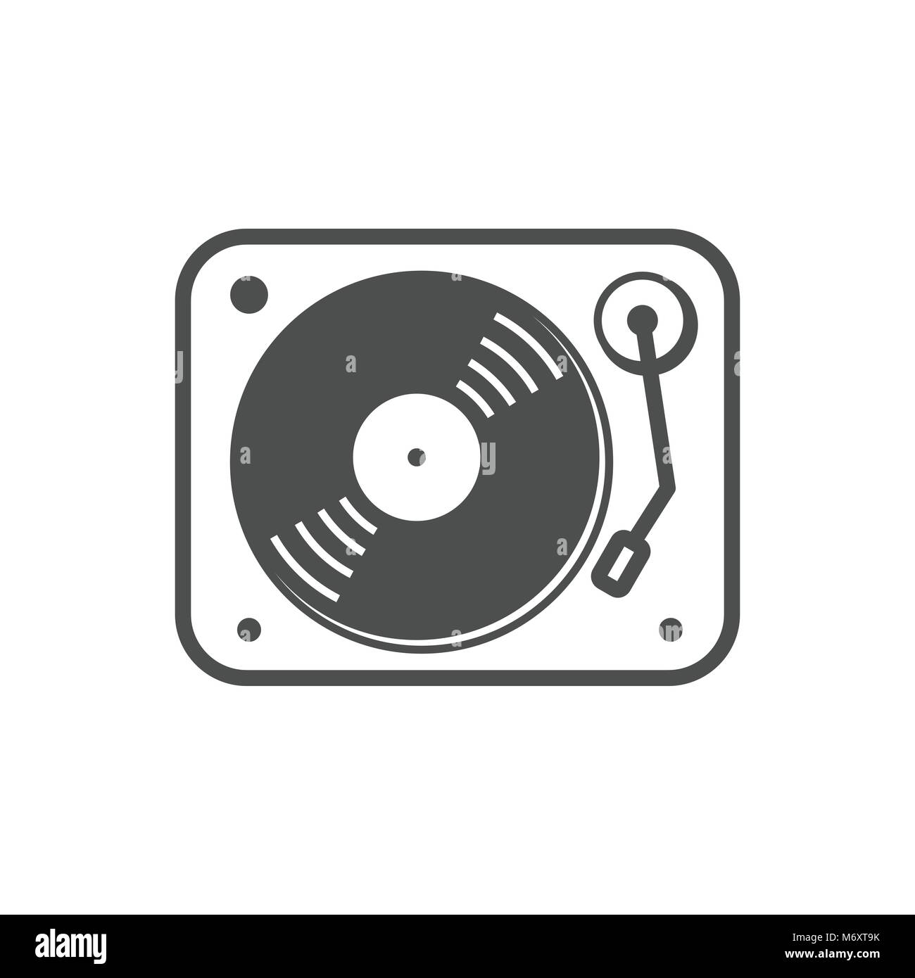 Turntable Simple Icon White Vector Symbol Graphic Logo Design Stock ...
