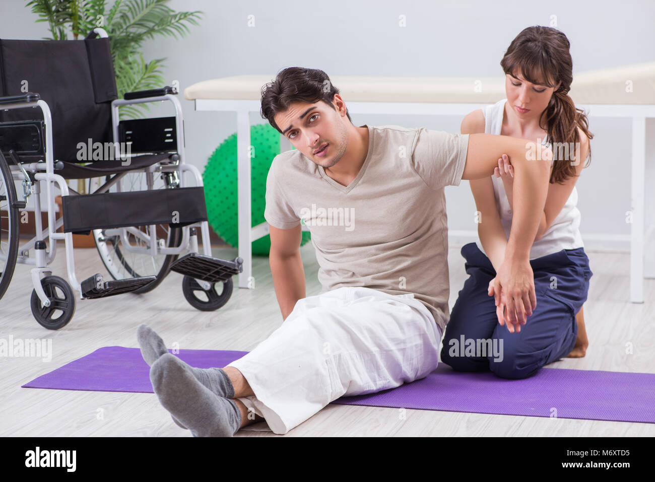 Patient recovering in hospital after injury trauma Stock Photo - Alamy