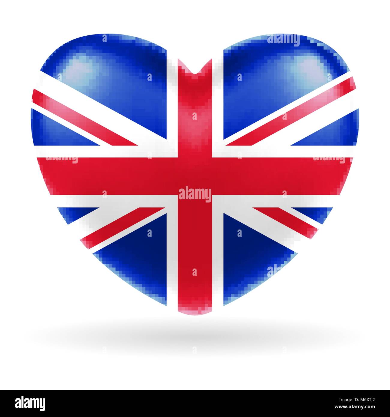 England united kingdom flag heart shape vector Stock Vector Image & Art ...
