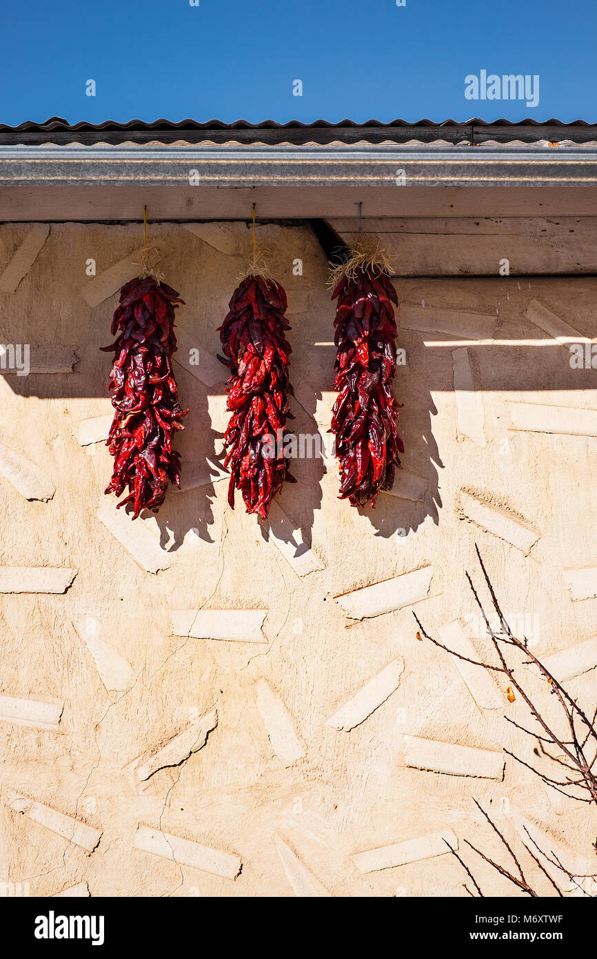 Chilis Outside a House Stock Photo - Alamy