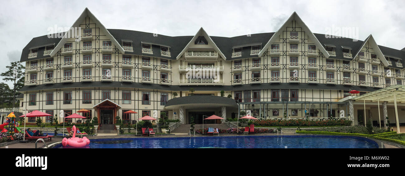 Dalat, Vietnam - Aug 18, 2017. Luxury mountain resort in Dalat, Vietnam ...