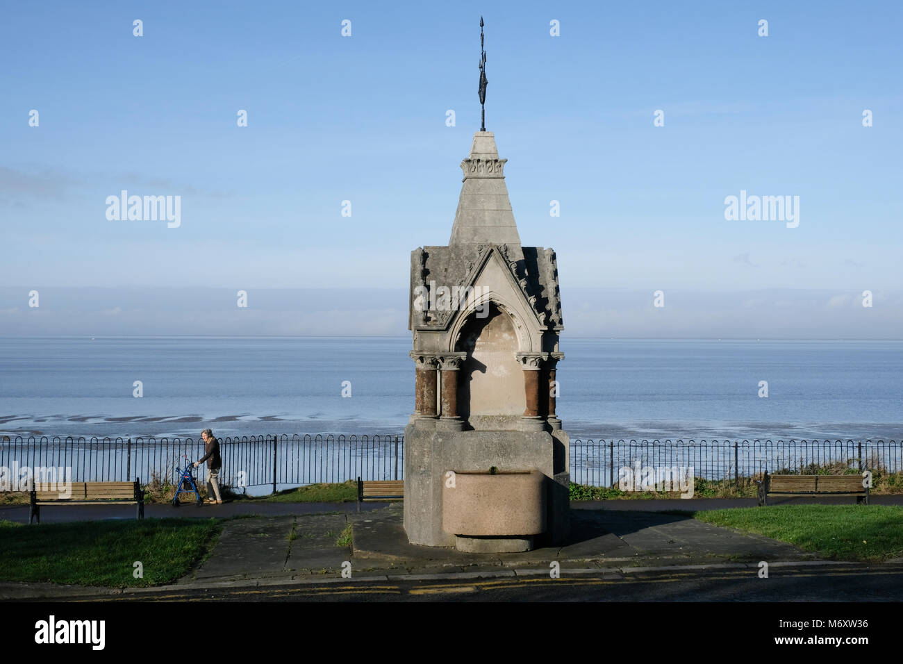 The waterfront at Clevedon in Somerset,England. Memorial Stock Photo ...