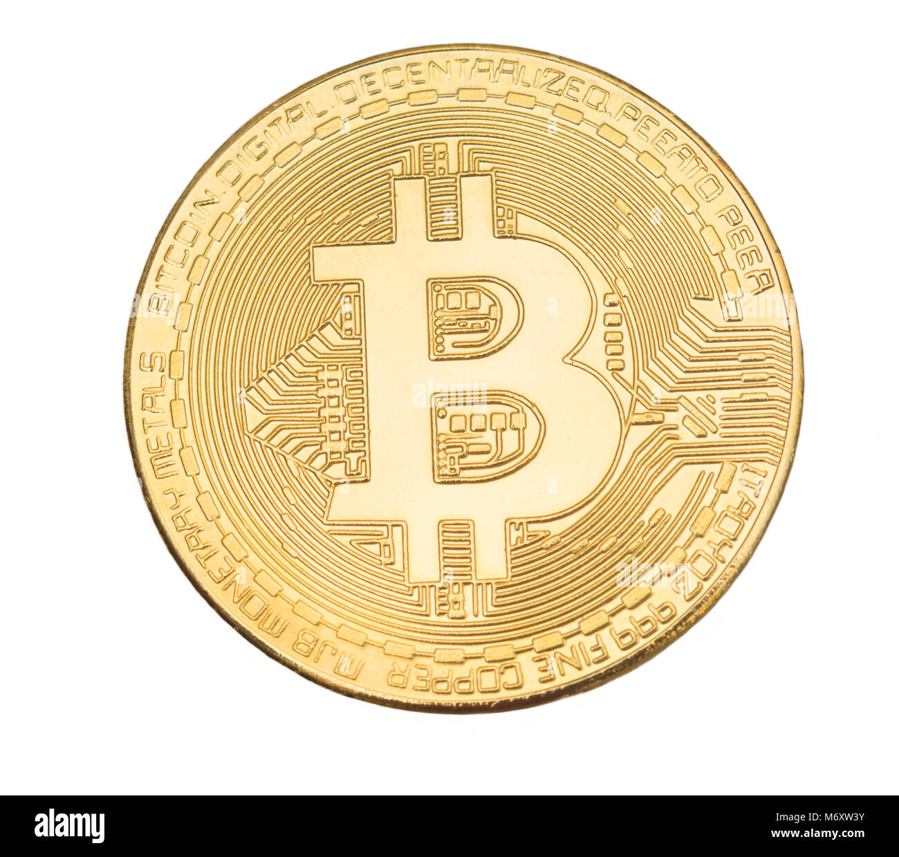 High res isolated bitcoin on a white background Stock Photo - Alamy