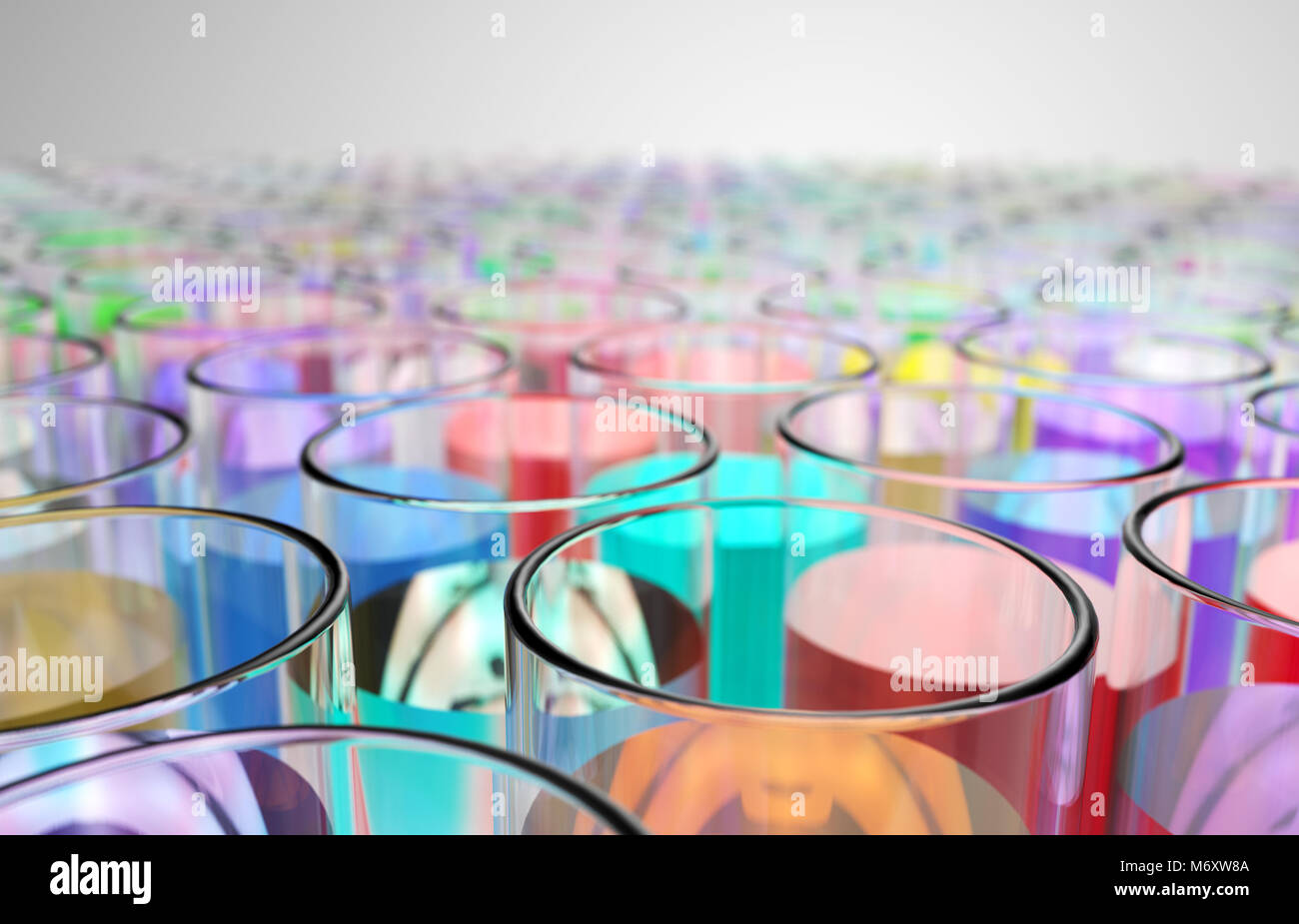 Bar chart with translucent colored columns. 3D illustration Stock Photo ...