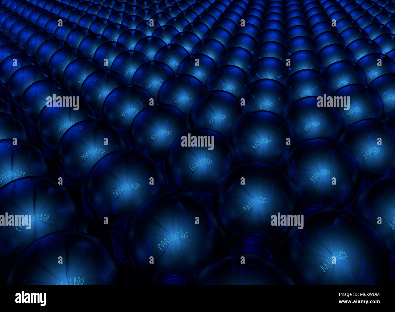 The field of light bulbs. Background Stock Photo - Alamy