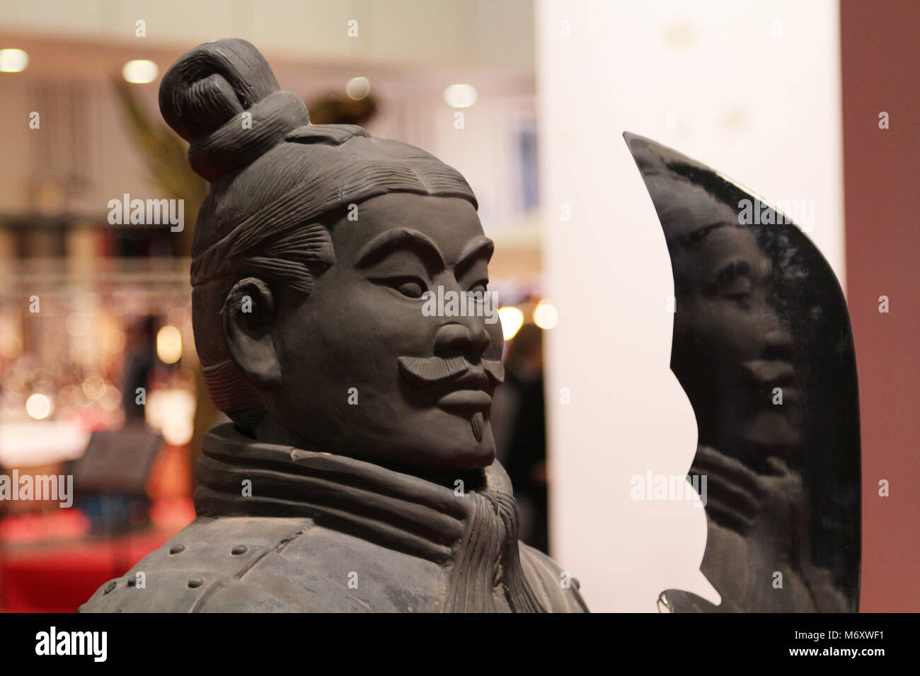 Copy of an ancient soldier statue of the ancient Chinese army Stock ...