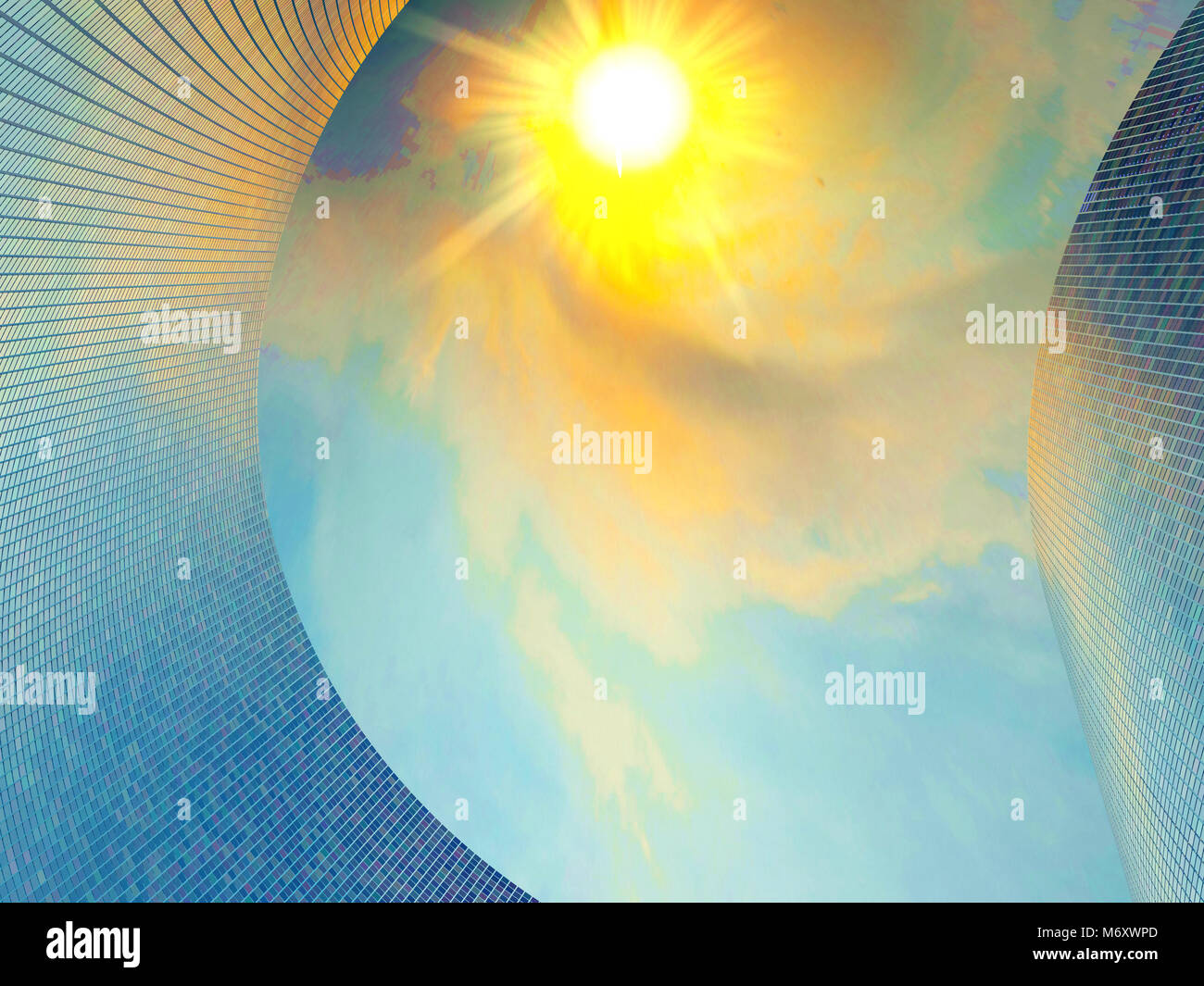 Sun illuminates a curved surface Stock Photo - Alamy