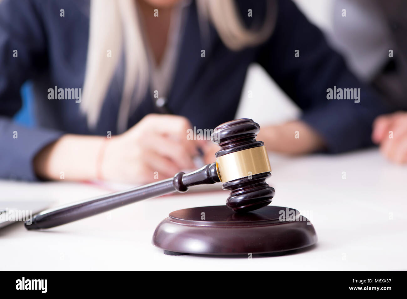 Judge and his gavel in law concept Stock Photo - Alamy