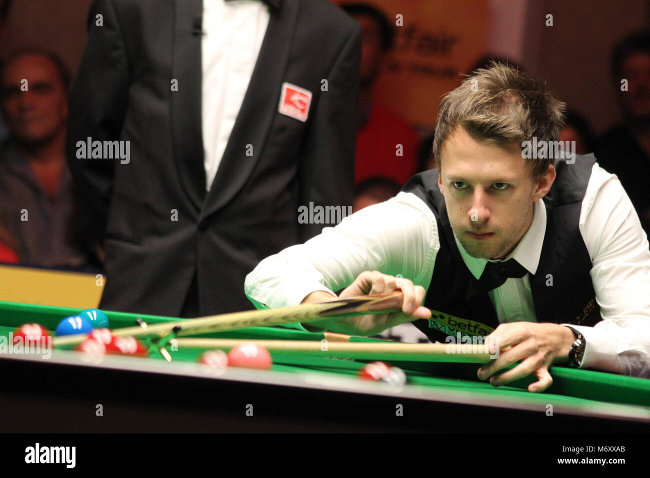 Judd Trump of UK in action during World snooker tournament “Victoria ...
