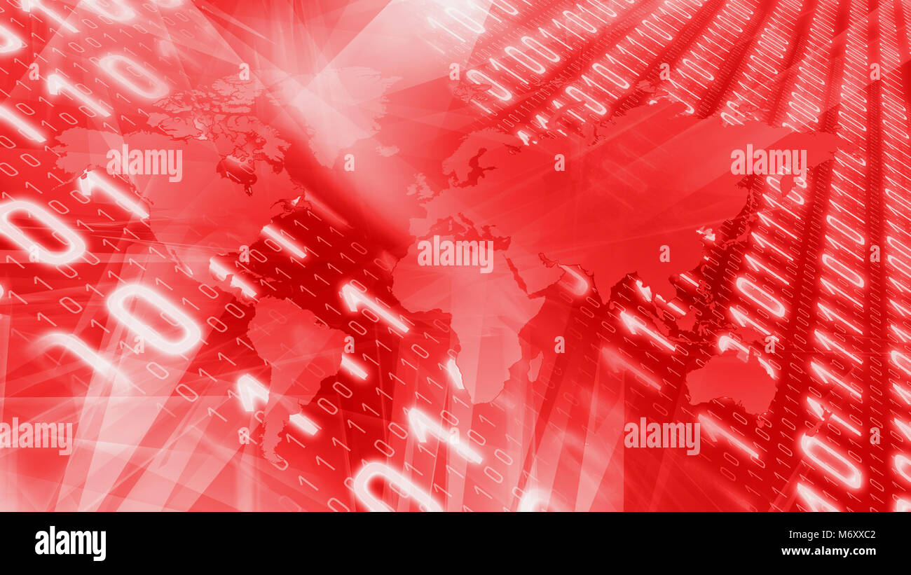 World cyber security red abstract technology concept Stock Photo - Alamy
