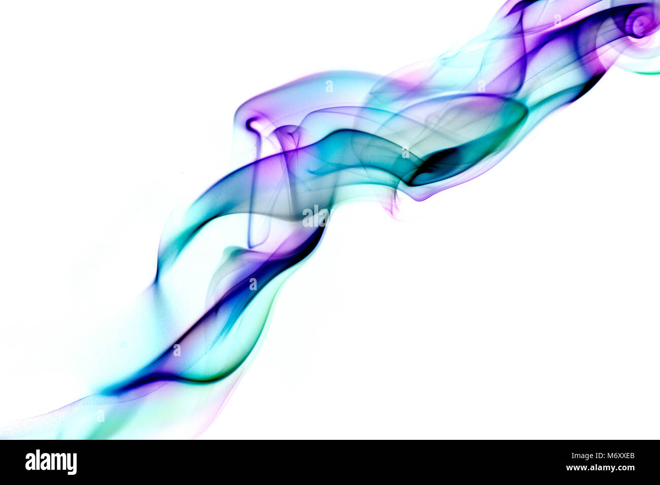 Colorful smoke on the white background Stock Photo - Alamy