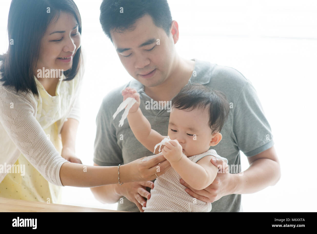 Wiping mouth with hand hi-res stock photography and images - Alamy