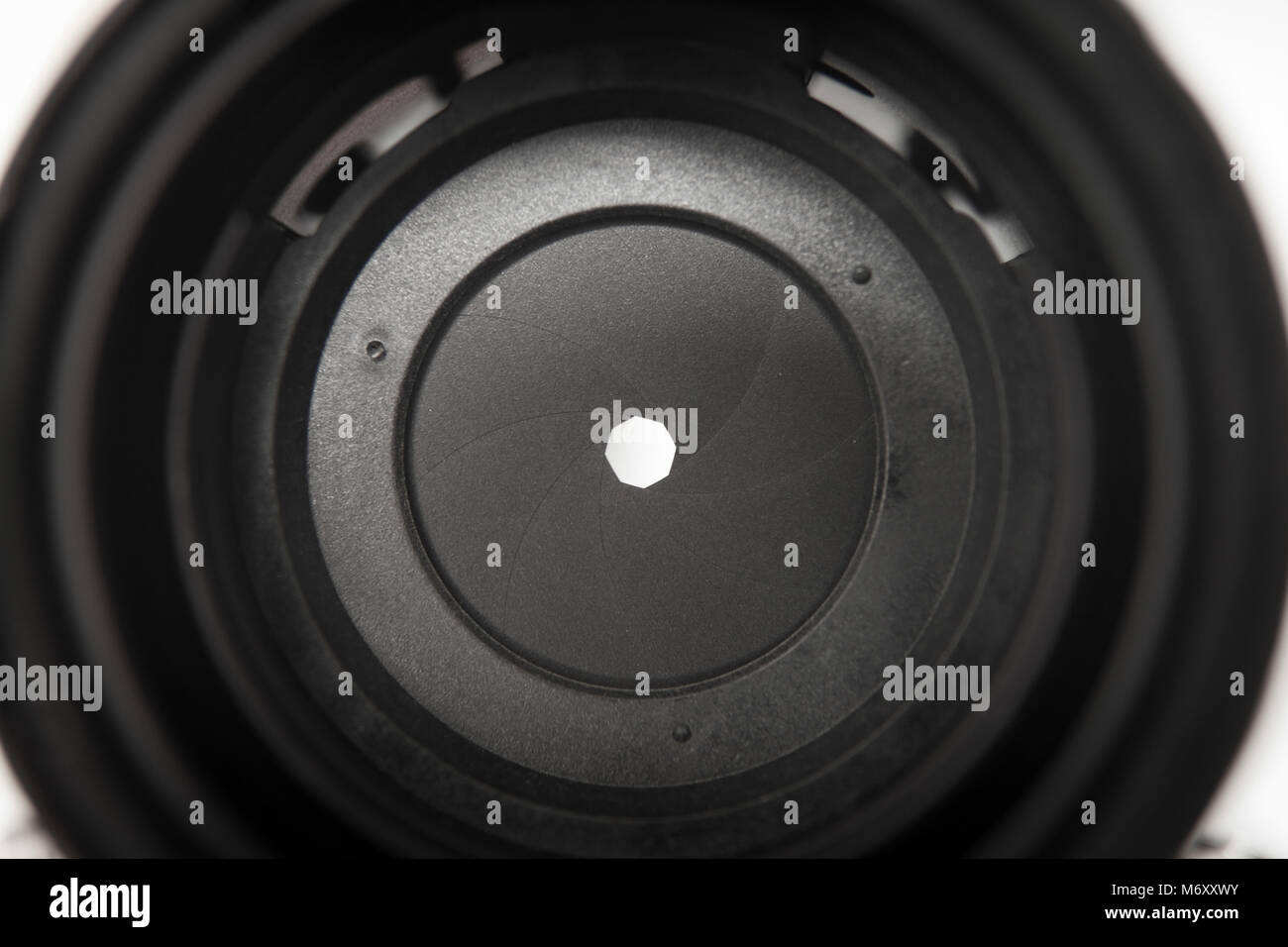 Lens aperture close-up Stock Photo - Alamy