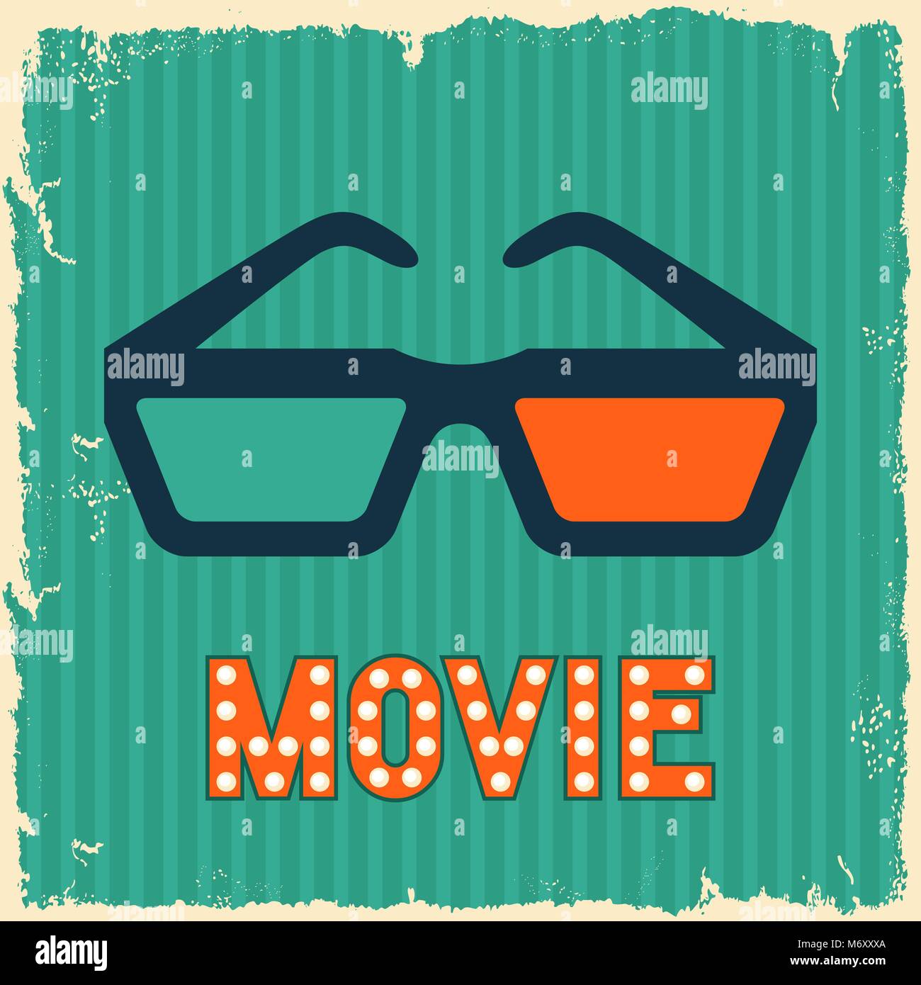 Retro movie sign Stock Vector Images - Alamy