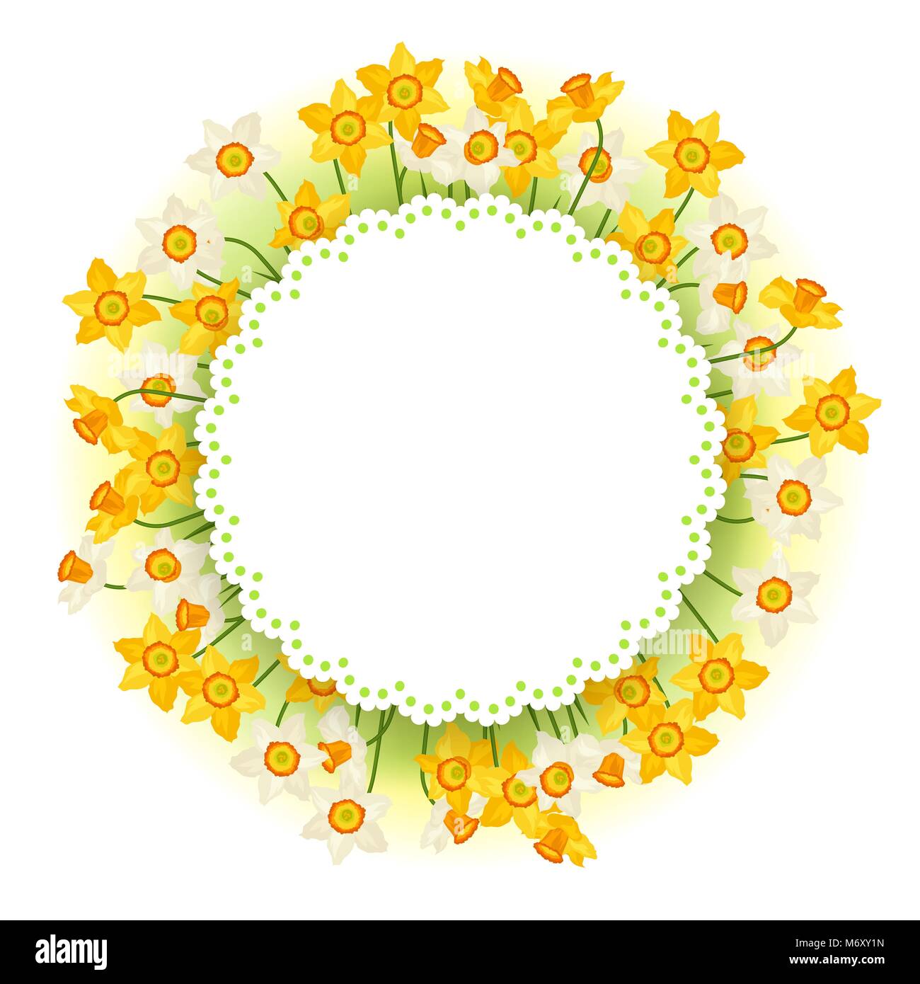 Narcissus flowers greeting card Cut Out Stock Images & Pictures - Alamy