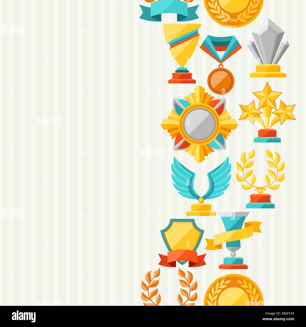 Seamless pattern with trophy and awards Stock Vector Image & Art - Alamy