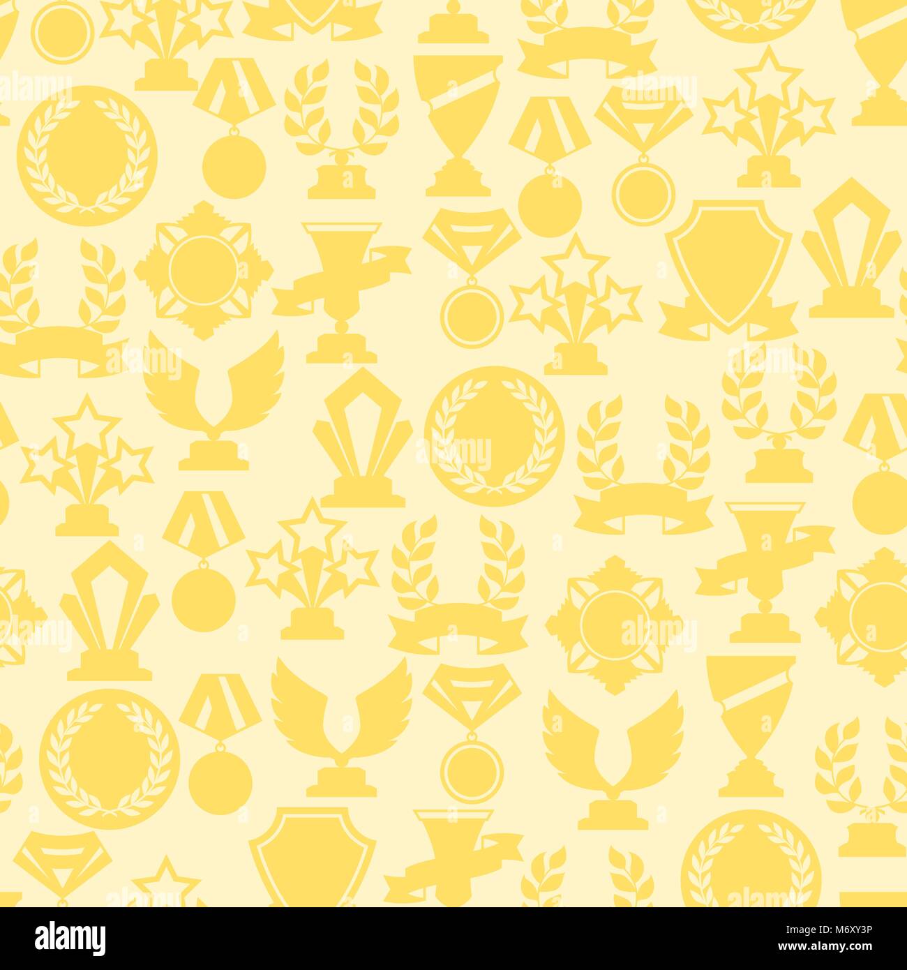 Seamless pattern with trophy and awards Stock Vector Image & Art - Alamy