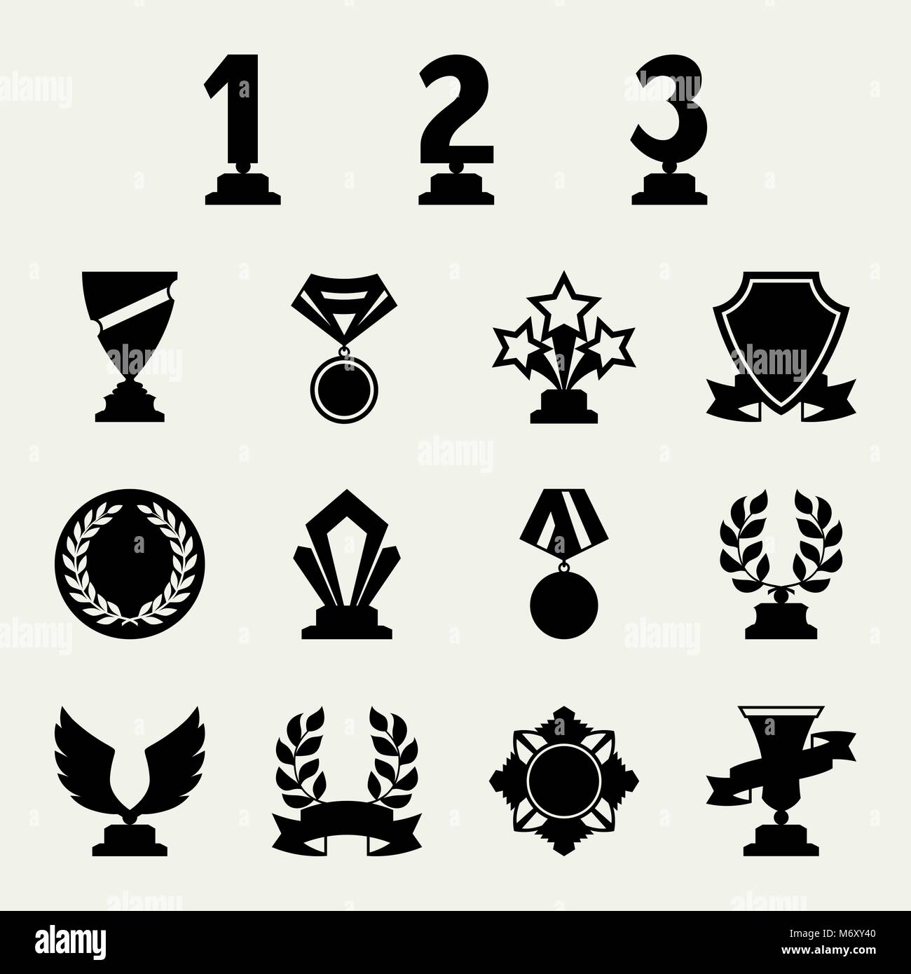 Trophy and awards icons set Stock Vector Image & Art - Alamy