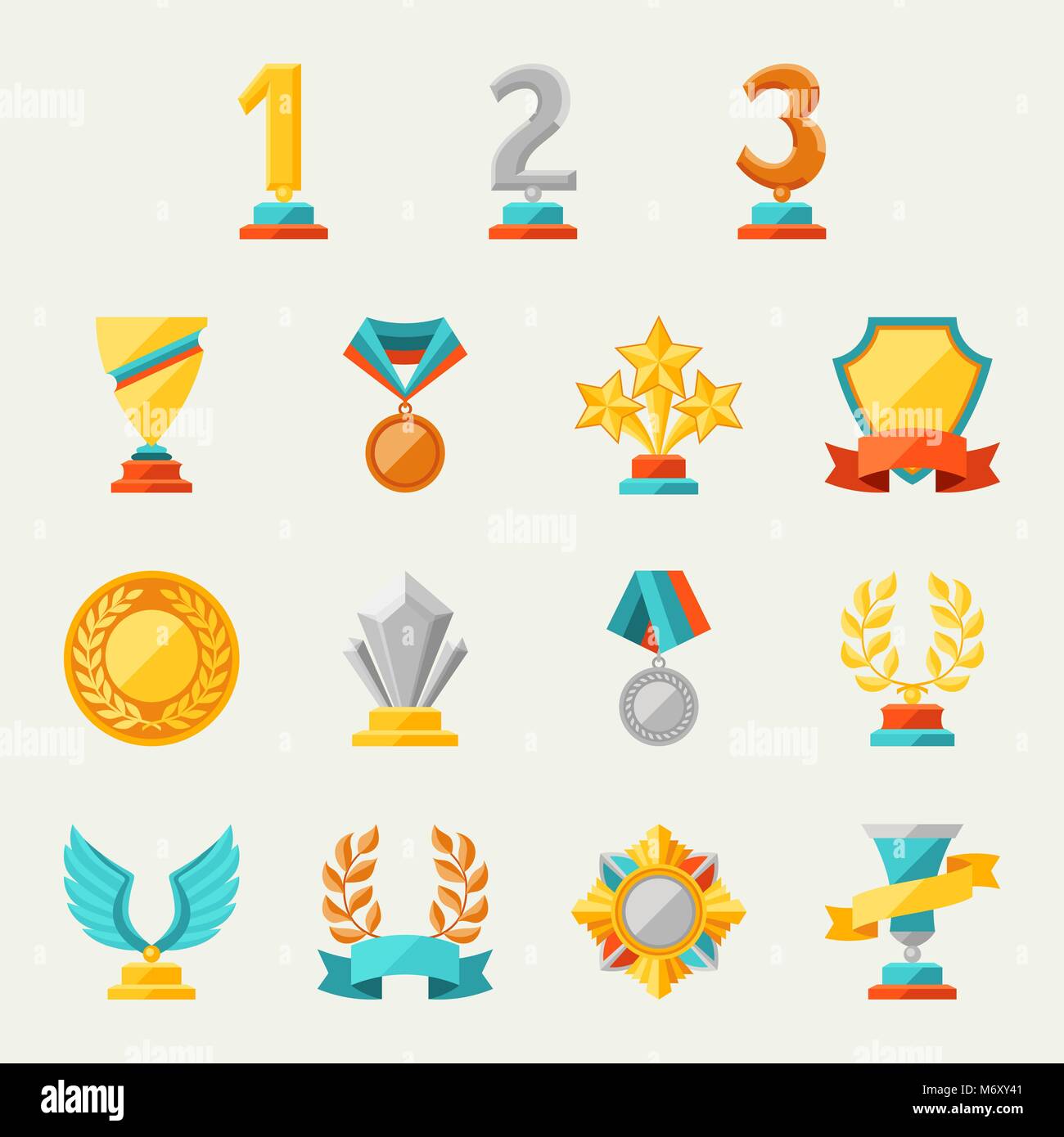 Trophy and awards icons set Stock Vector Image & Art - Alamy